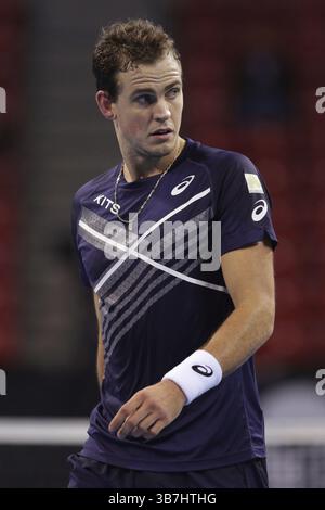 Germany's Jan Lennard Struff reacts after loosing against Argentina's ...