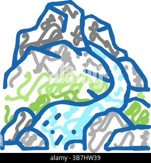 underground river icon doodle illustration Stock Vector Image & Art - Alamy