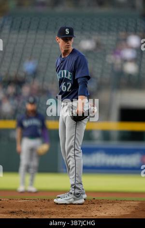 Seattle Mariners pitcher Emerson Hancock (26) in action during a ...