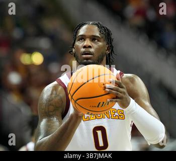 MAR 14 2024: Iowa State Cyclones forward Robert Jones (12) executes a ...
