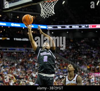 Kansas City, Missouri, MAR 14 2024: after a steal, Baylor Bears forward ...