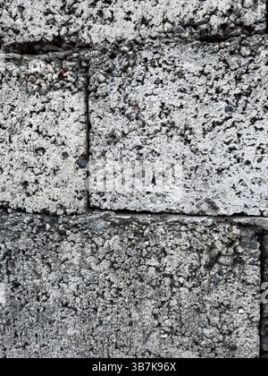 Close up view of a textured cinder block wall Stock Photo - Alamy