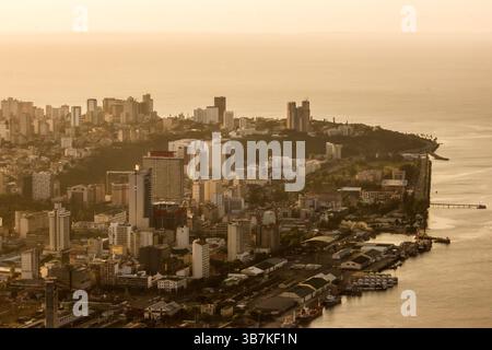 aerial photo of the capital of Mozambique Maputo with the view of the ...