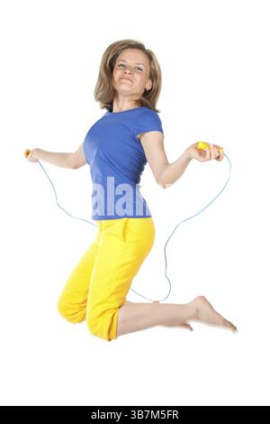 Skipping rope on the ground Stock Photo - Alamy