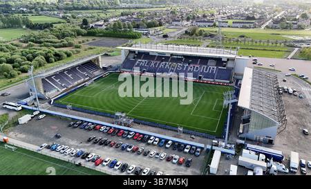 An aerial view of Falkirk Stadium. Picture date: Friday May 2, 2025 ...