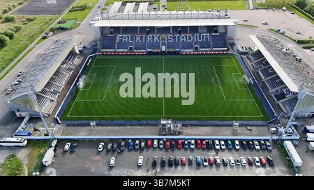 An aerial view of Falkirk Stadium. Picture date: Friday May 2, 2025 ...