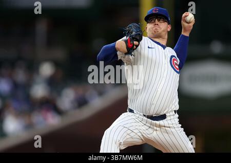 Chicago Cubs pitcher Jordan Wicks during a baseball game against the ...