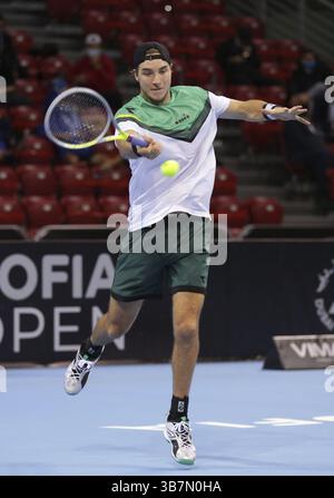 Jan-Lennard Struff in action during the Davis Cup Finals 2025 ...