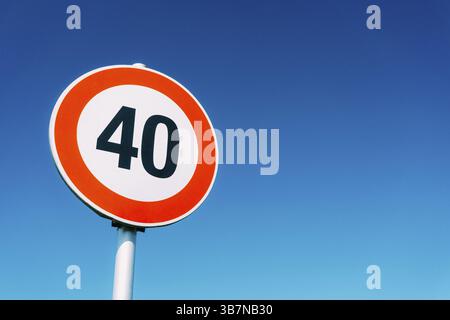 Road sign one kilometer against the blue sky Stock Photo - Alamy