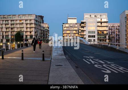 The Suzan Daniel bridge and the Simon Bolivar Boulevardby night in ...