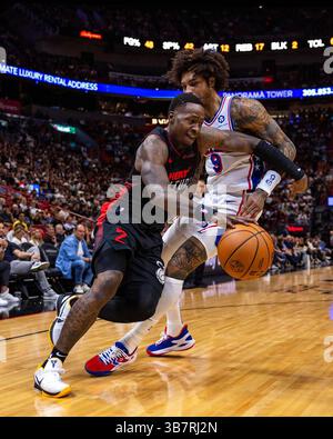 Philadelphia 76ers' Kelly Oubre Jr. warms up before the start of an NBA ...