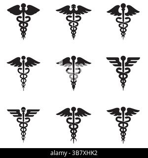 Caduceus symbol silhouette, Caduceus symbol, Medical symbol silhouette ...
