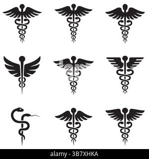 Caduceus symbol silhouette, Caduceus symbol, Medical symbol silhouette ...