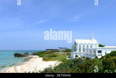 The Lazor Garden Alivila by Kanai beach in Okinawa, Japan Stock Photo ...