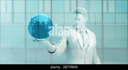 Global Platform and International Mobility Software Concept Stock Photo ...