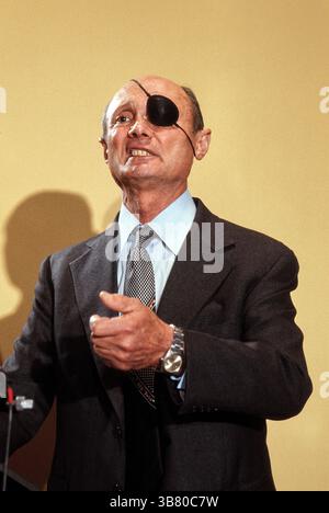 Moshe Dayan, Israeli military leader, and Nelson Rockefeller, American ...