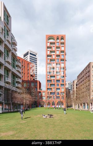 London, England, UK - Cadence residential tower by Alison Brooks ...