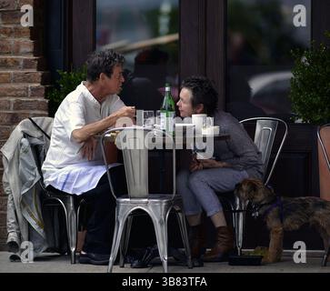Lou Reed and his wife Laurie Anderson having lunch in Soho, New York ...