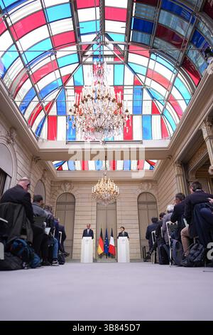 German Chancellor Friedrich Merz holds a speech in front of Lithuania's ...