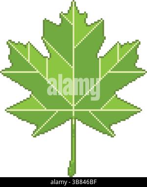 Maple leaf pixel art. Vector illustration Stock Vector Image & Art - Alamy