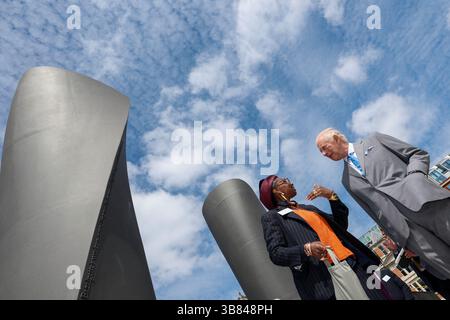 King Charles III speaks with a poet Dorothea Smartt, whose poetry about ...