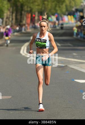 Eilish McColgan in the London Marathon making her long awaited debut at ...