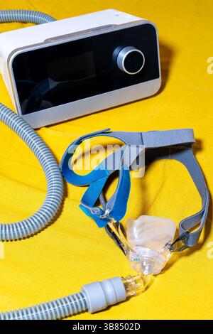Sleep Apnea Oxygen Mask Equipment And CPAP Machine Stock Photo - Alamy