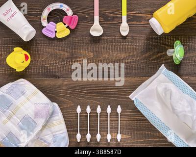 Cute baby accessories, wooden rattles, teether beads, headband on ...