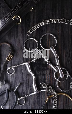 Assorted office supplies on the desk Stock Photo - Alamy