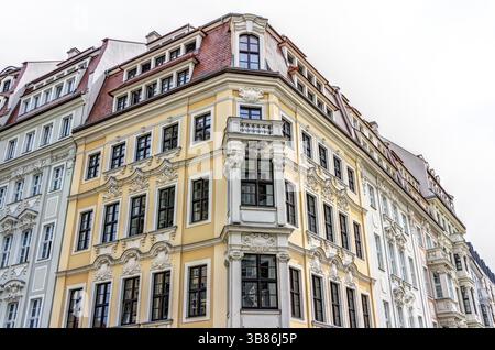 Historic rebuilt baroque buildings in Dresden, Germany, Europe Stock ...