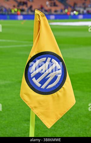 The Inter Milan flag during the UEFA Champions League football match ...