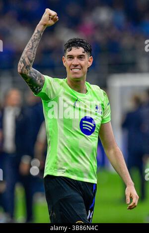 Alessandro Bastoni of FC Inter in action during the friendly match ...