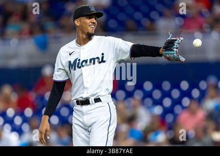 Miami Marlins pitcher Eury Perez delivers during the first inning of a ...