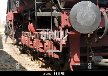 Stopping Buffer steam locomotive Stock Photo - Alamy