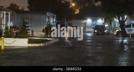 A man walks through the South Florida National Cemetery for Veterans ...