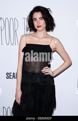 Margaret Qualley attends the premiere of "Poor Things" at the DGA New ...