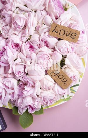 Perspective view of empty pink plate on cement background. Empty space ...