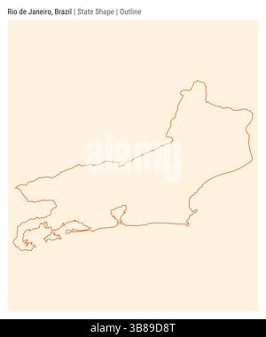 Outline Rio de Janeiro Brazil City Skyline with Modern Buildings ...