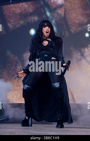 Swedish singer songwriter Loreen performs at Brighton Pride, UK, 2nd ...