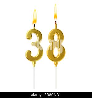 Candle Toppers To Burn Evenly VSHILI 38 83 Birthday Candles, 38th 83rd ...