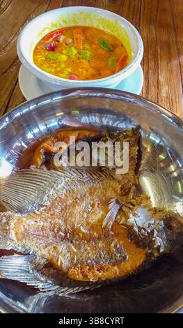 Ikan Gurami Goreng or Fried Gourame Fish, a popular Indonesian dish ...