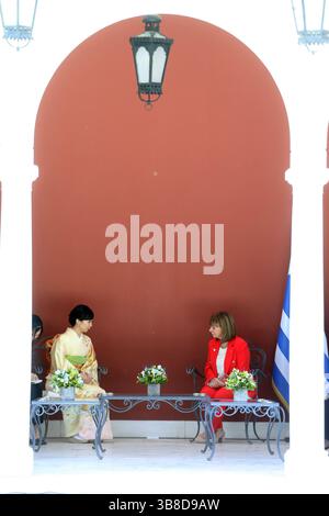 Japan's Princess Kako meets with Greek President Katerína ...