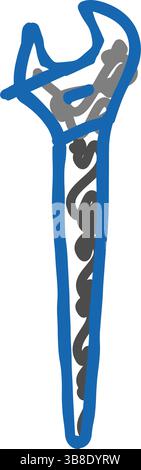 spud wrench icon doodle illustration Stock Vector Image & Art - Alamy