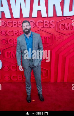 Jordan Davis walks the red carpet before the “The 59th Annual CMA ...