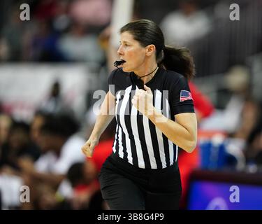 MAR 14 2024: Official Amy Bonner keeps up with the action in the Big 12 ...