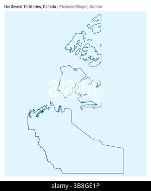 Northwest Territories map. Just a simple border map. Shape of the ...