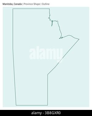 Manitoba map. Just a simple border map. Shape of the province. Flat ...