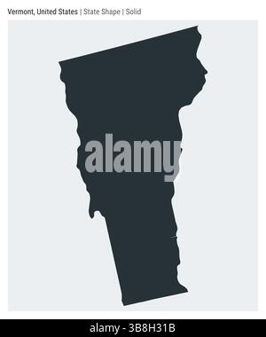 Vermont map shape, united states of america. Flat concept icon symbol ...
