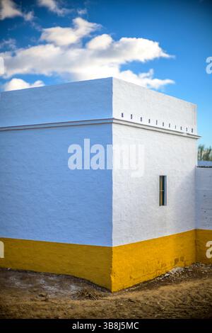 A beautifully preserved Tool Shed with white and yellow walls in the ...