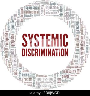 Systemic Discrimination word cloud conceptual design isolated on white ...